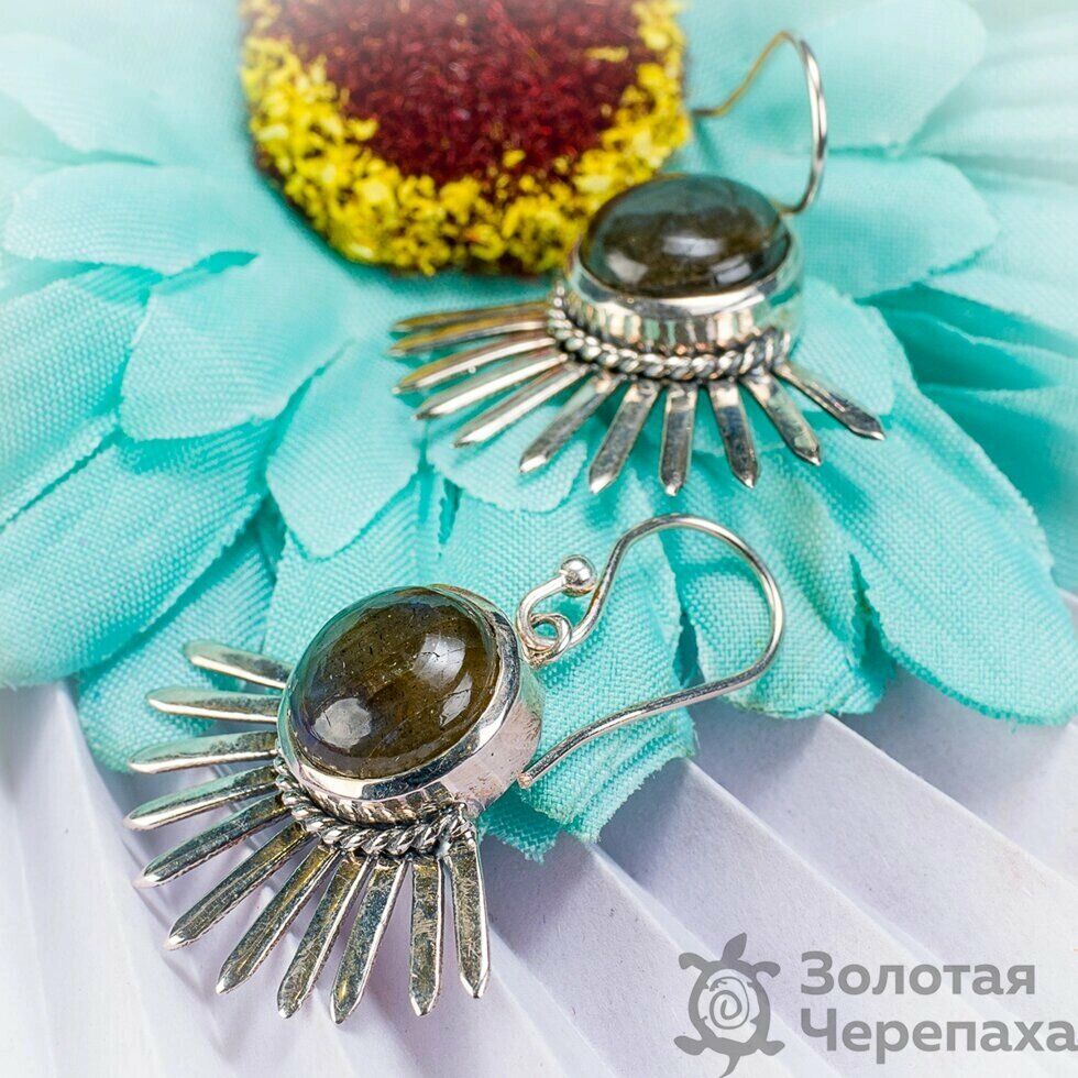 Серьги из серебра с лабрадором GT04510 в интернет-магазине Ярмарка ...